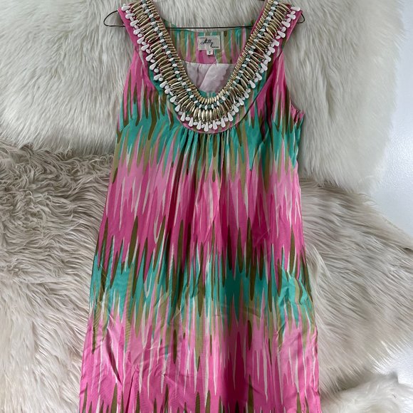 Milly of New York | Dresses | Milly New York Pink Pastel Silk Sun Dress ...